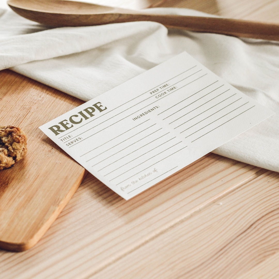 Modern Farmhouse Recipe Cards, Digital File, PDF Download Simple Recipe ...