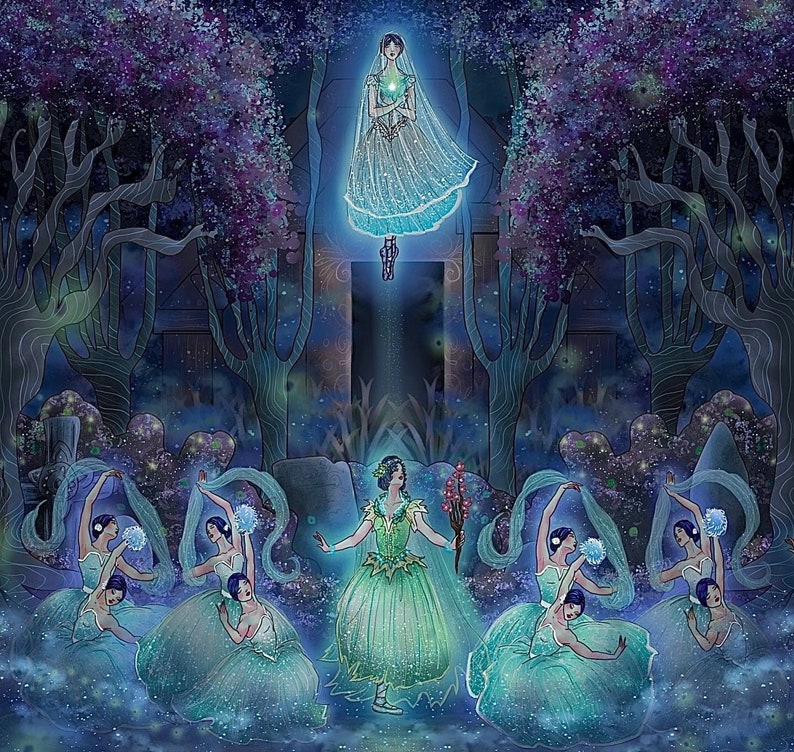 Giselle Ballet Illustration Queen Myrtha of the Wilis - Etsy