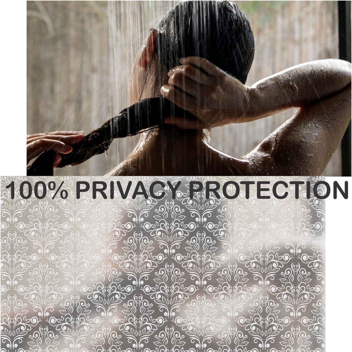 Frosted Privacy Window Film Opaque Vinyl Glass Covering for Home ...