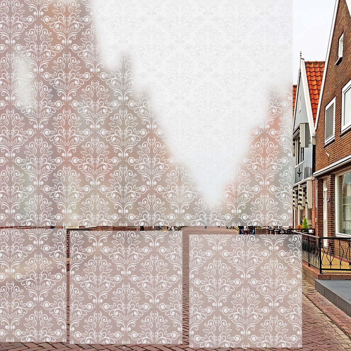 Frosted Privacy Window Film Opaque Vinyl Glass Covering for Home ...
