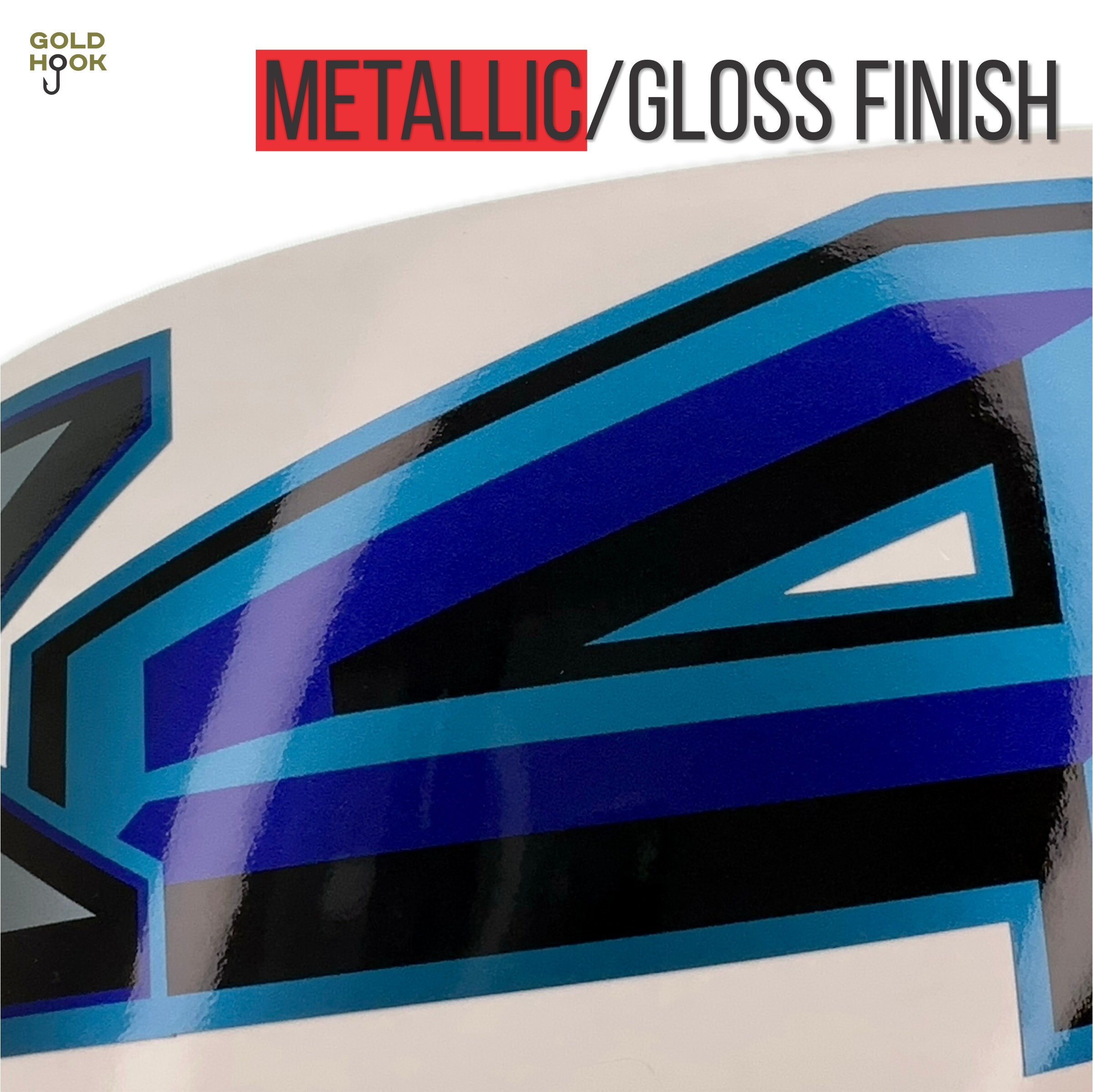 2X GOLD HOOK Premium Series 4x4 Decals Bedside Replacement Sticker ...