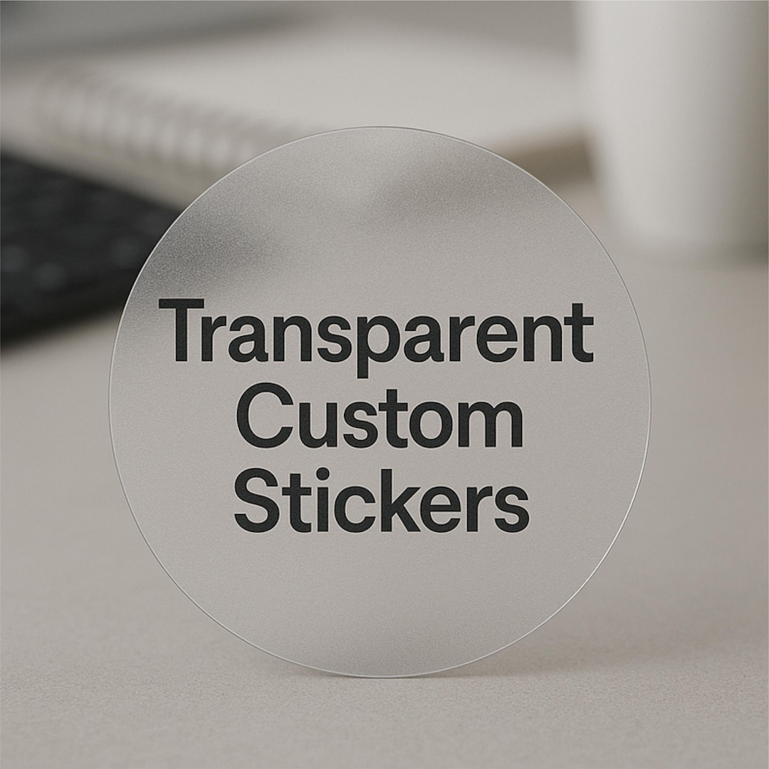 Custom Frosted Stickers Logo Business, Matte Transparent Labels, Round ...