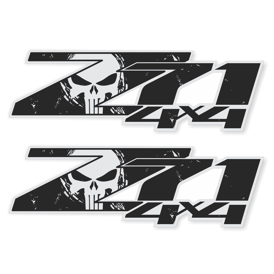 Z71 4x4 Tactical Skull Decal Chevy Silverado 1500 2500 HD (2007-2013 ...