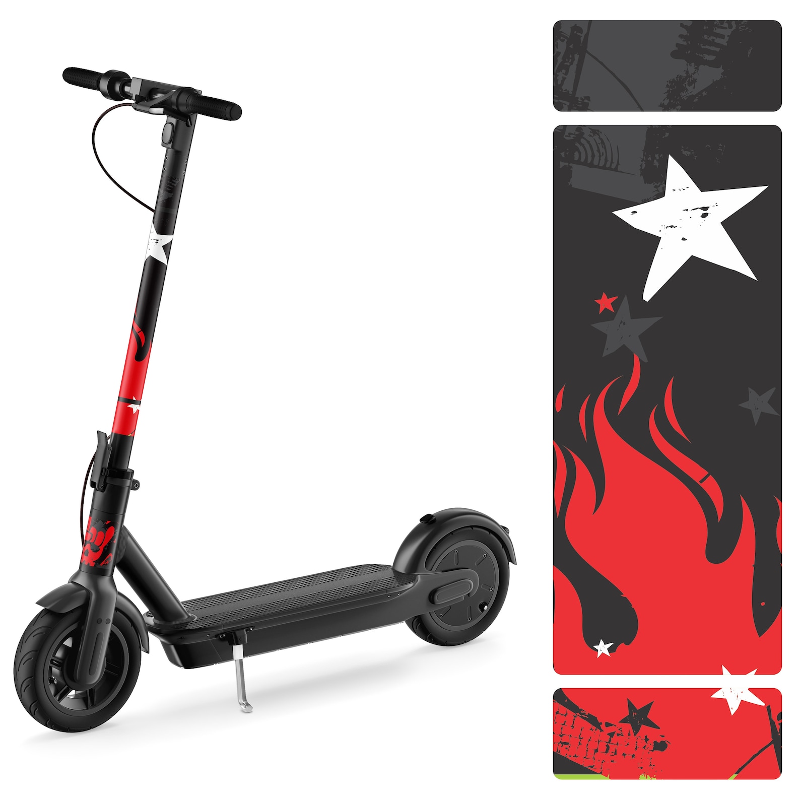 Electric Scooter Decals and Wrap Skins, Frame Protection for E Scooters ...