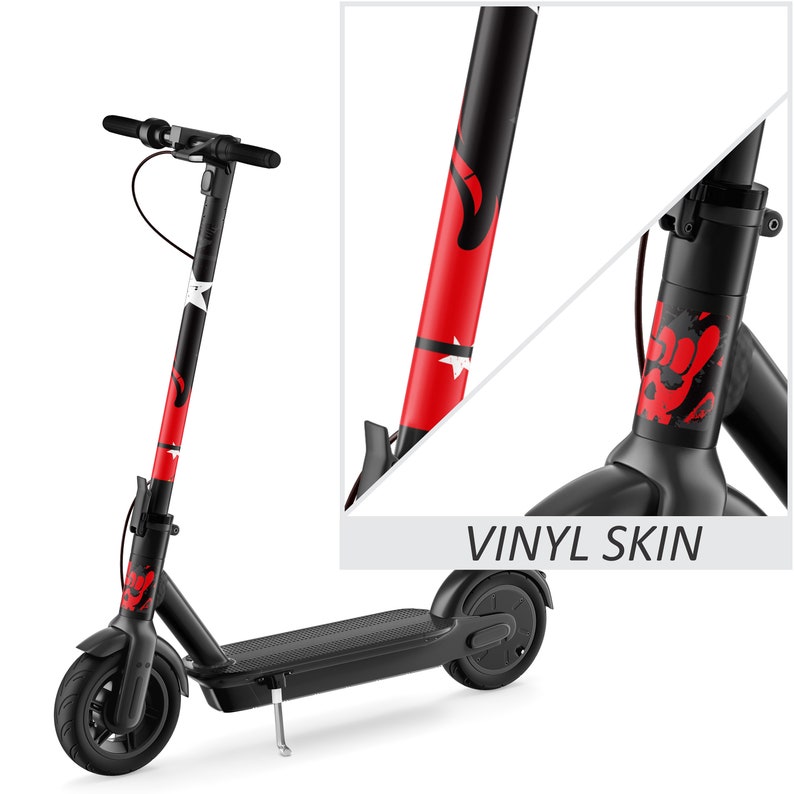 Electric Scooter Decals and Wrap Skins, Frame Protection for E Scooters ...