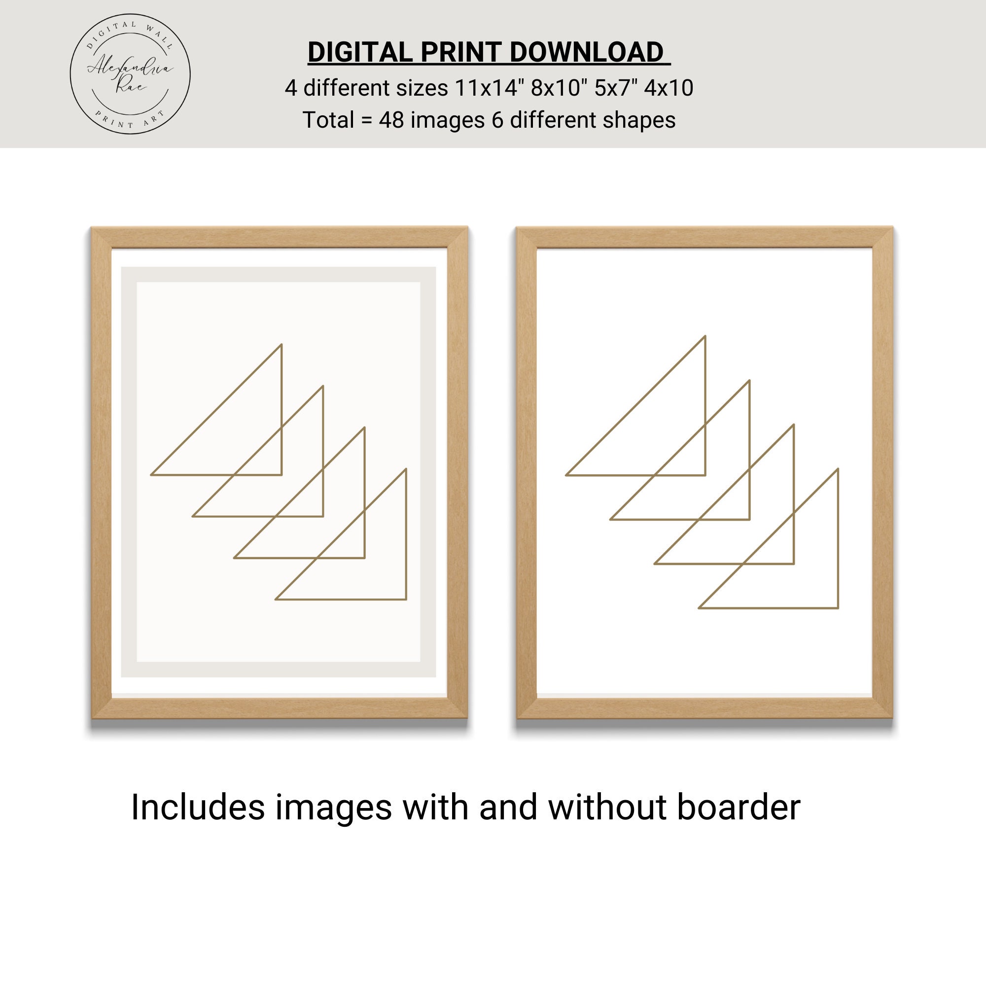 Boho Geometric Shapes Gallery Wall - Etsy