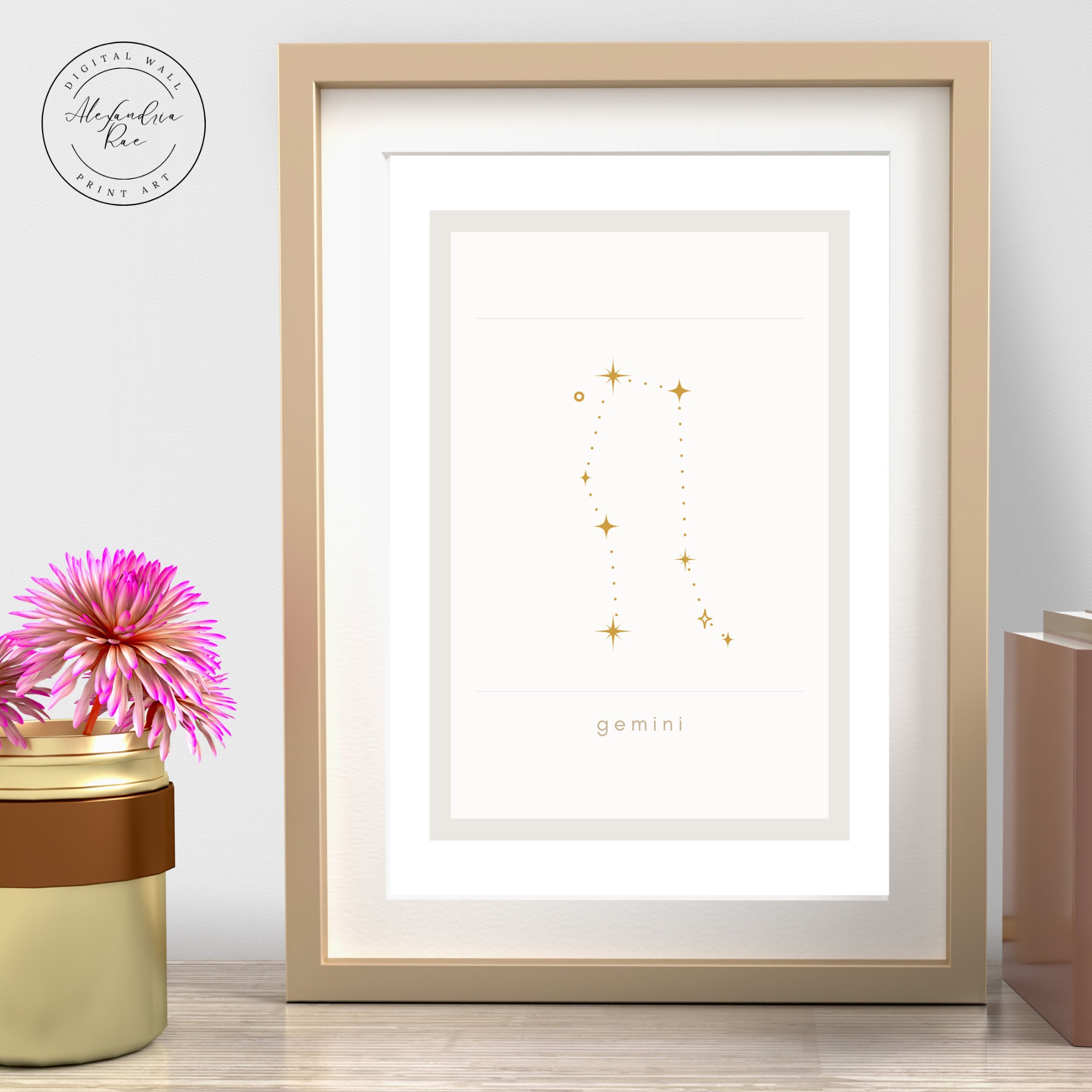 Gemini Astrology Digital Wall Printable Poster Pack - Etsy