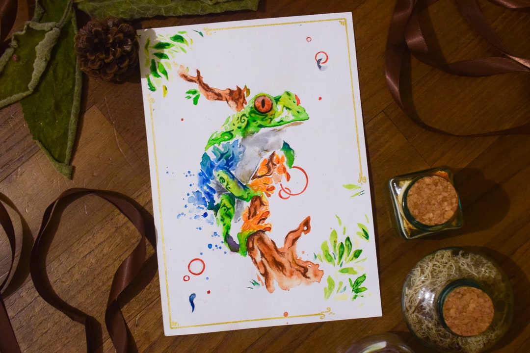 Frog Animal Totem Watercolor, Frog Totem Animal Watercolor, Spirit ...