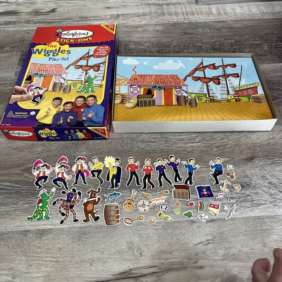 Vintage Colorforms THE WIGGLES Play Set Magic Stick-ons 2003 70236 ...