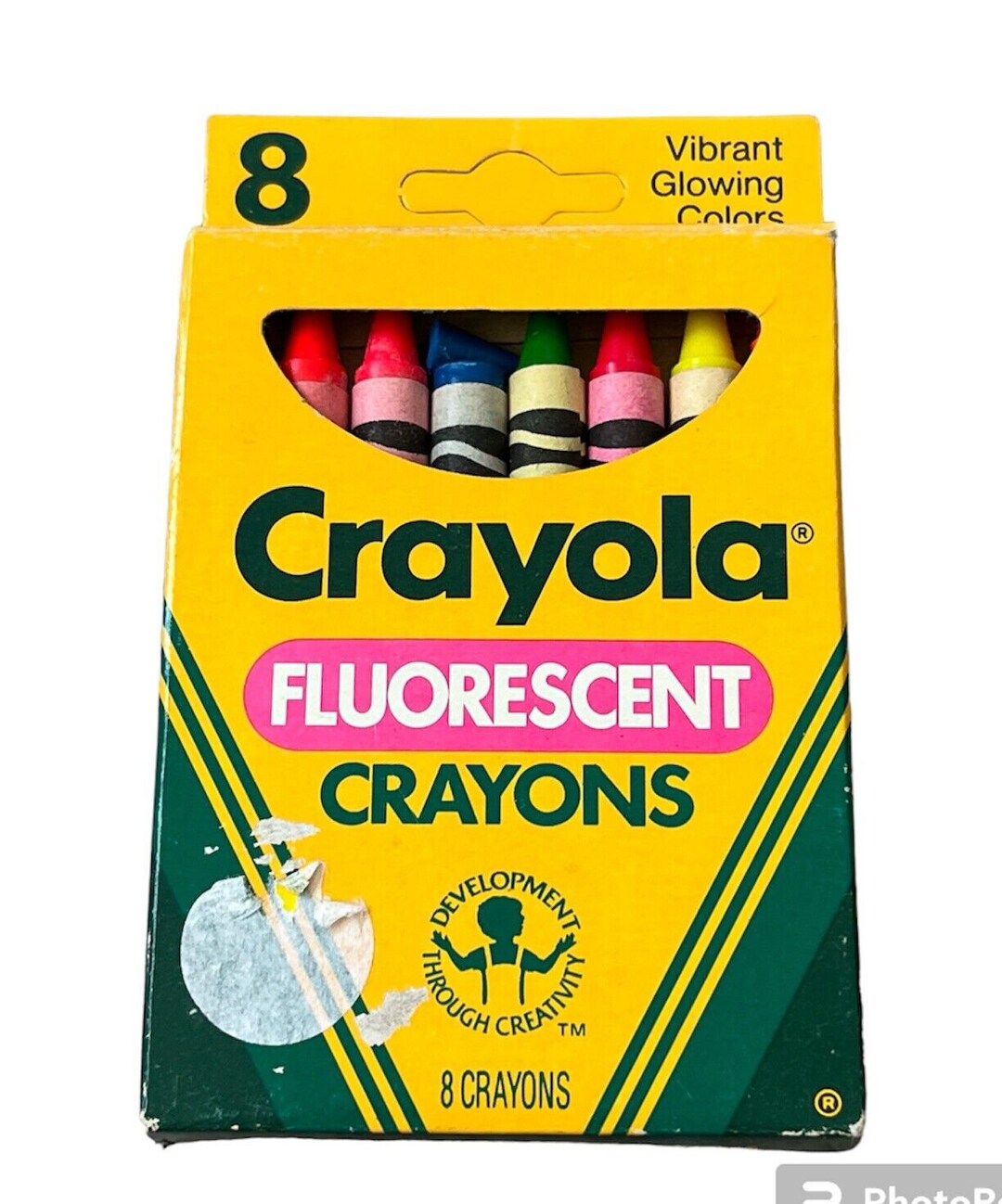 Box of Crayola Fluorescent Crayons 1988 Ultra Pink Ultra Blue+ NIB ...