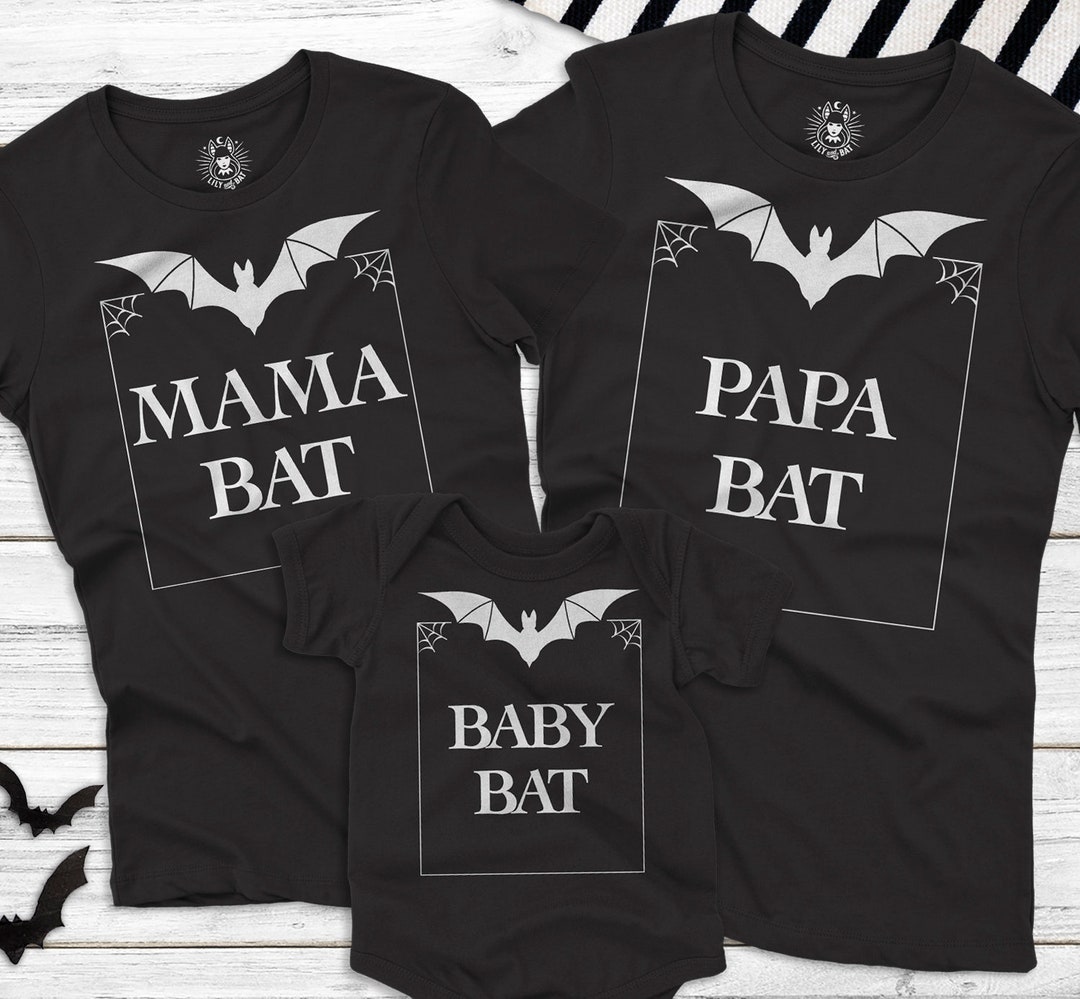 Mama Bat Papa Bat Baby Bat Shirts | Matching Family Shirts | Family ...