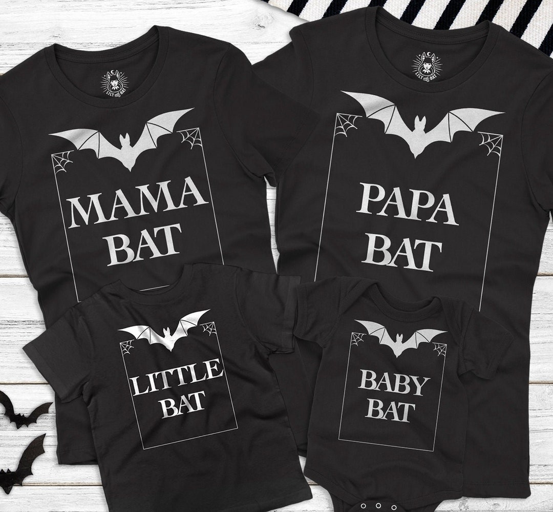 Mama Bat Papa Bat Baby Bat Little Bat | Matching Family Shirts | Family ...