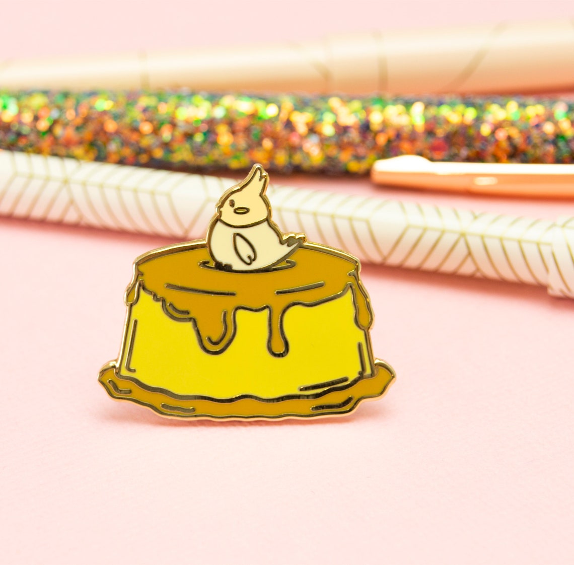 Flan, Hard Enamel Pin - Etsy Canada