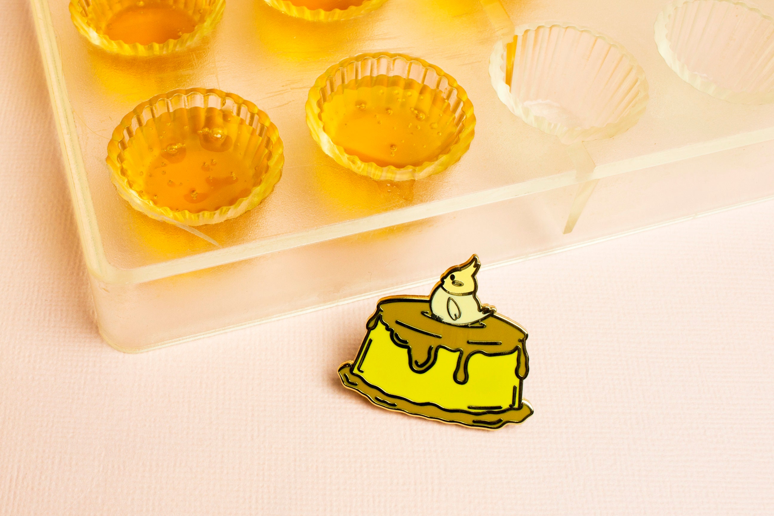 Flan Hard Enamel Pin | Etsy