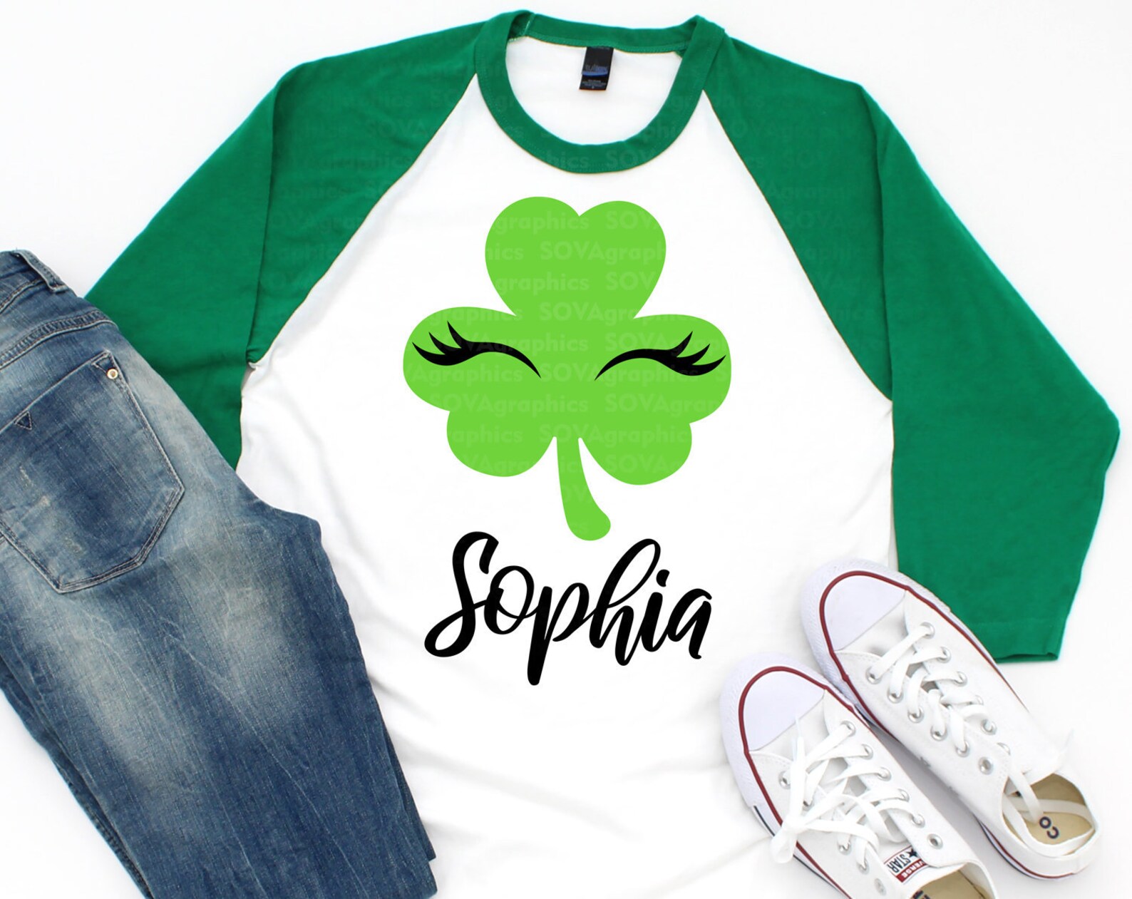 Shamrock Svg Shamrock Monogram Svg Shamrock Girl Svg St - Etsy