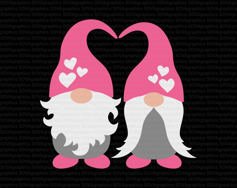 Gnomes Svg Valentine Gnomes Svg Valentines Day Svg Love Etsy