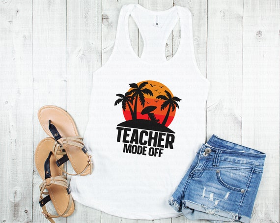 Teacher Mode Off svg Sunset svg Teacher Vacation svg Summer | Etsy
