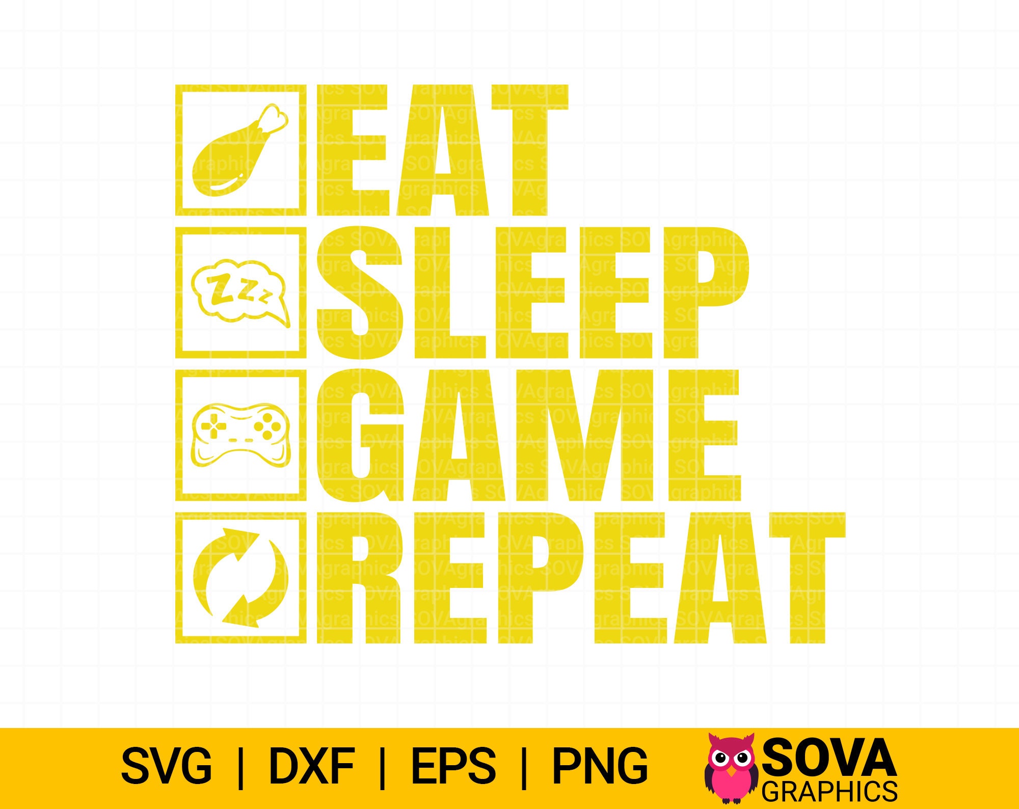 Game Lover Svg Eat Sleep Game Repeat Svg Gamer Life Svg Etsy México