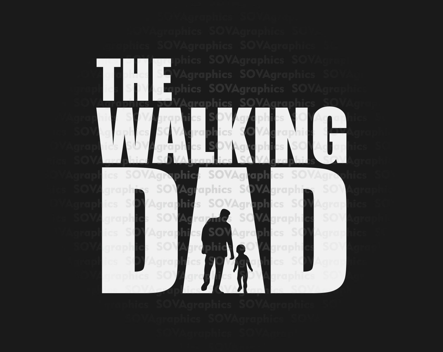 Buy The Walking Dad Svg Fathers Day Svg Dad Svg Dad and Child Online in ...