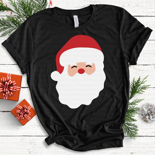 Smiling Santa Face SVG Santa Svg File for Cricut Silhouette - Etsy