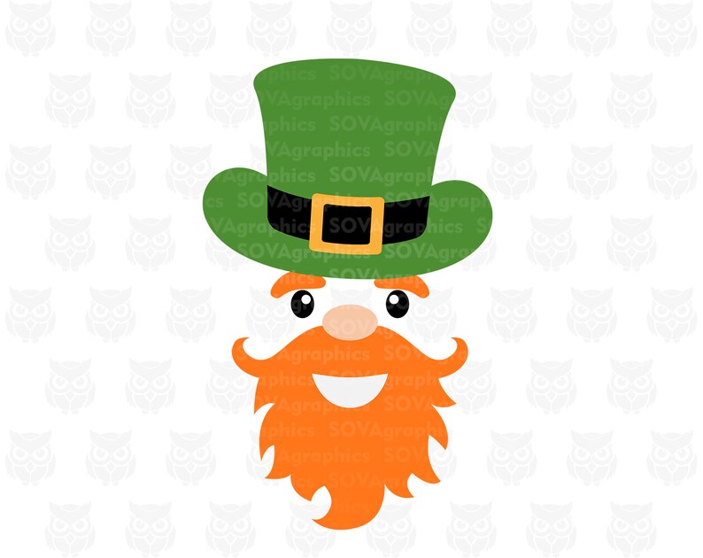 Leprechaun Svg Leprechaun Face Svg St Patricks Day Svg Etsy