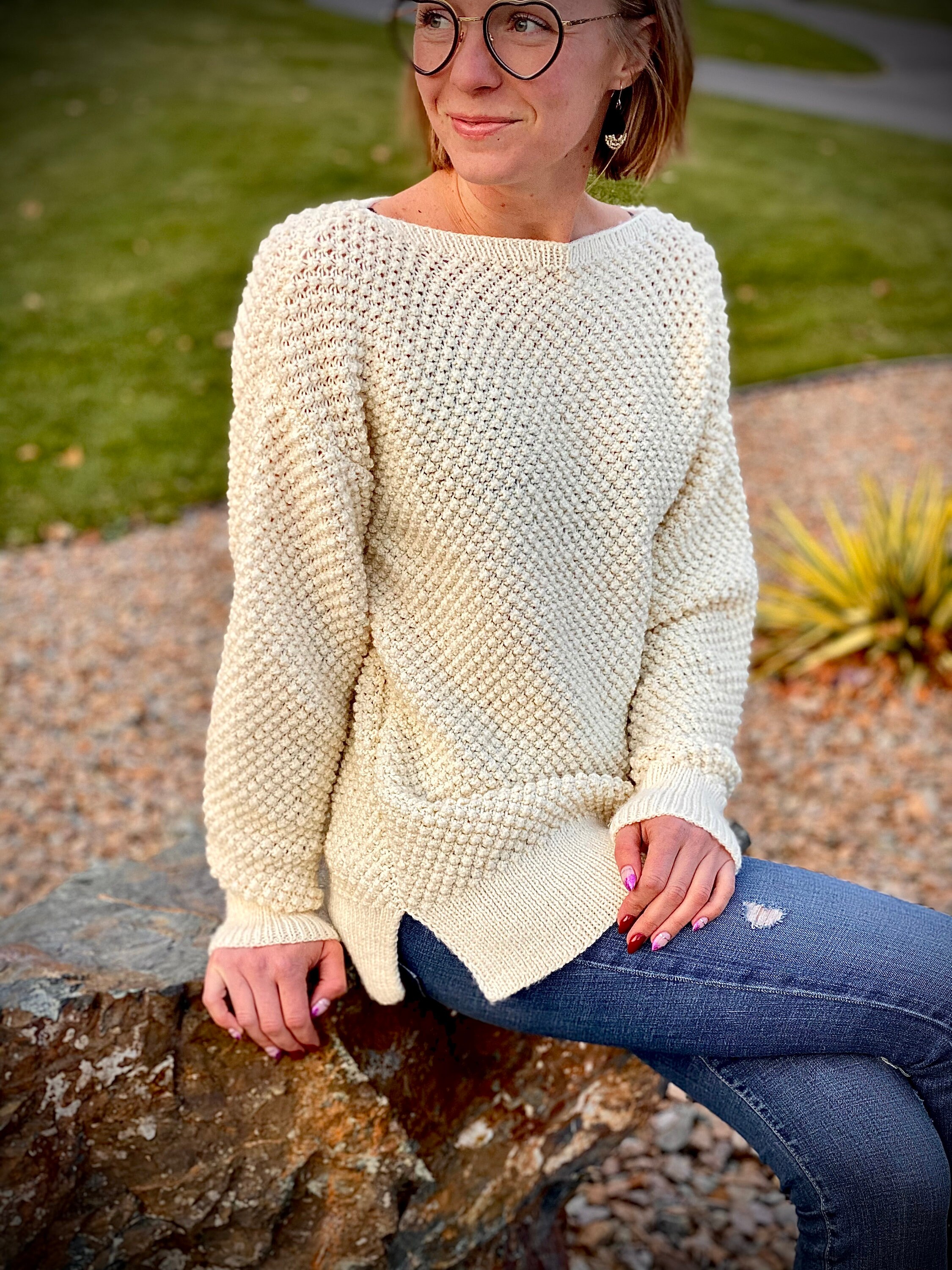 Chunky Sweater Knitting Pattern - "twinkling Woods" - Ladies Pullover ...