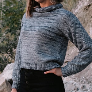 Cropped Sweater KNITTING PATTERN, Crop Top Knitting Pattern, Easy to ...