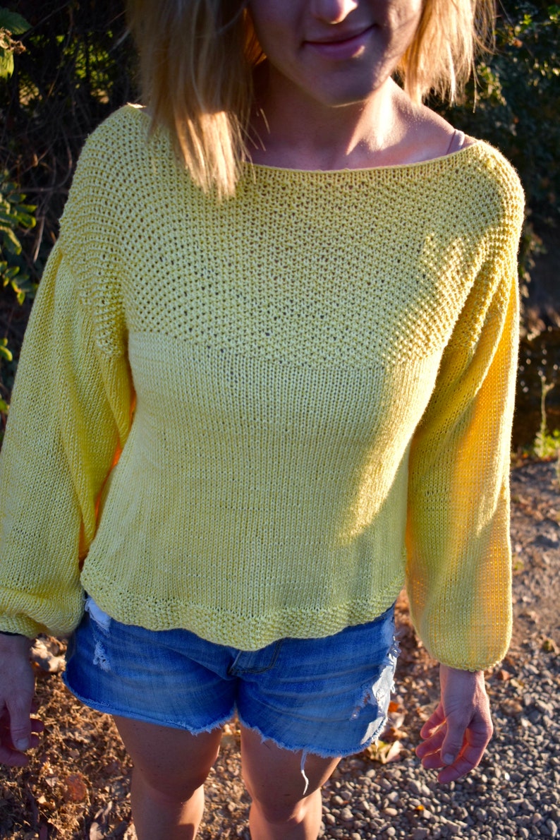 Cotton Sweater Knitting Pattern Summer Jumper Knitting | Etsy