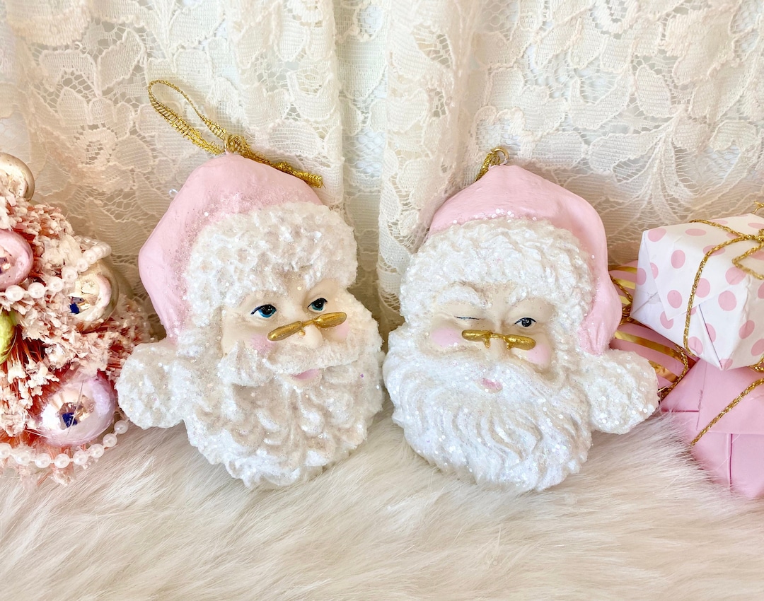 Pink Santa Ornament, Pink Santa, Christmas Ornament Santa, Santa ...