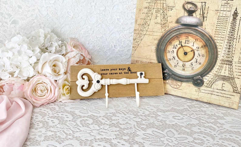 Farmhouse Key Holder Wall Key Holder Shabby Chic Wall Key | Etsy