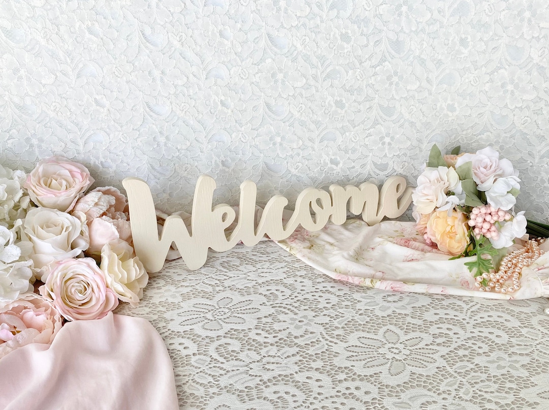 Shabby Chic Welcome Sign Welcome Signs Farmhouse Welcome - Etsy