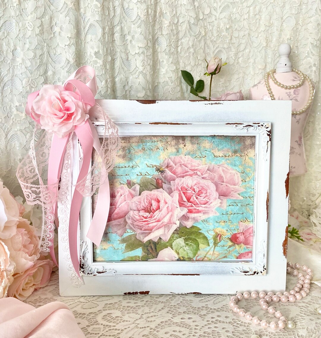 Shabby Chic Rose Photo, Shabby Chic Rose Photo Frame, Shabby Chic ...
