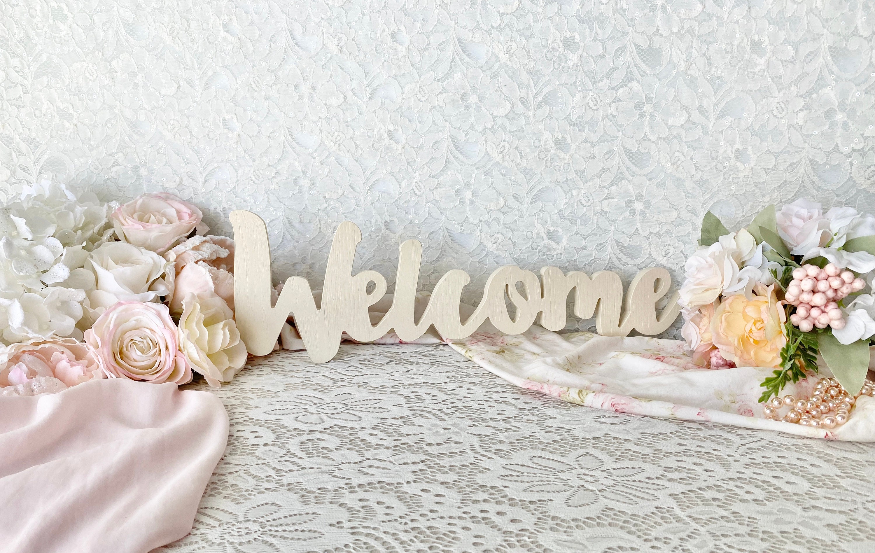 Shabby Chic Welcome Sign Welcome Signs Farmhouse Welcome | Etsy