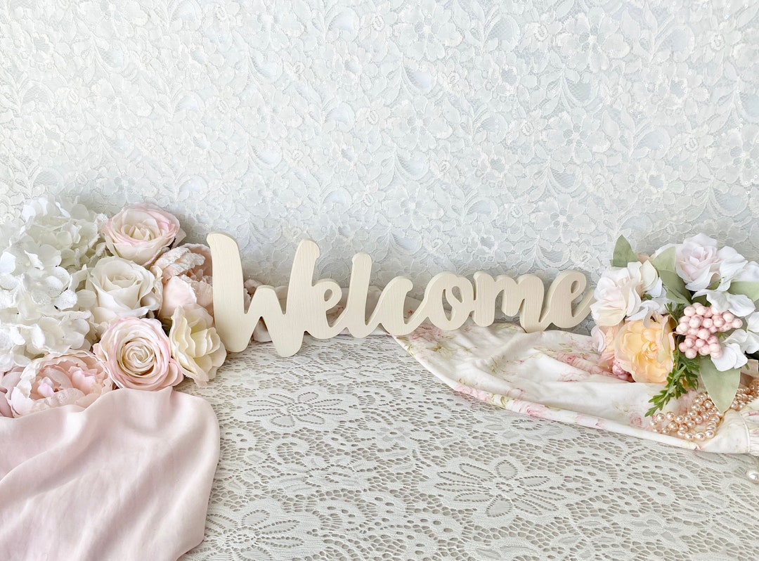Shabby Chic Welcome Sign, Welcome Signs, Farmhouse Welcome Signs, Front ...