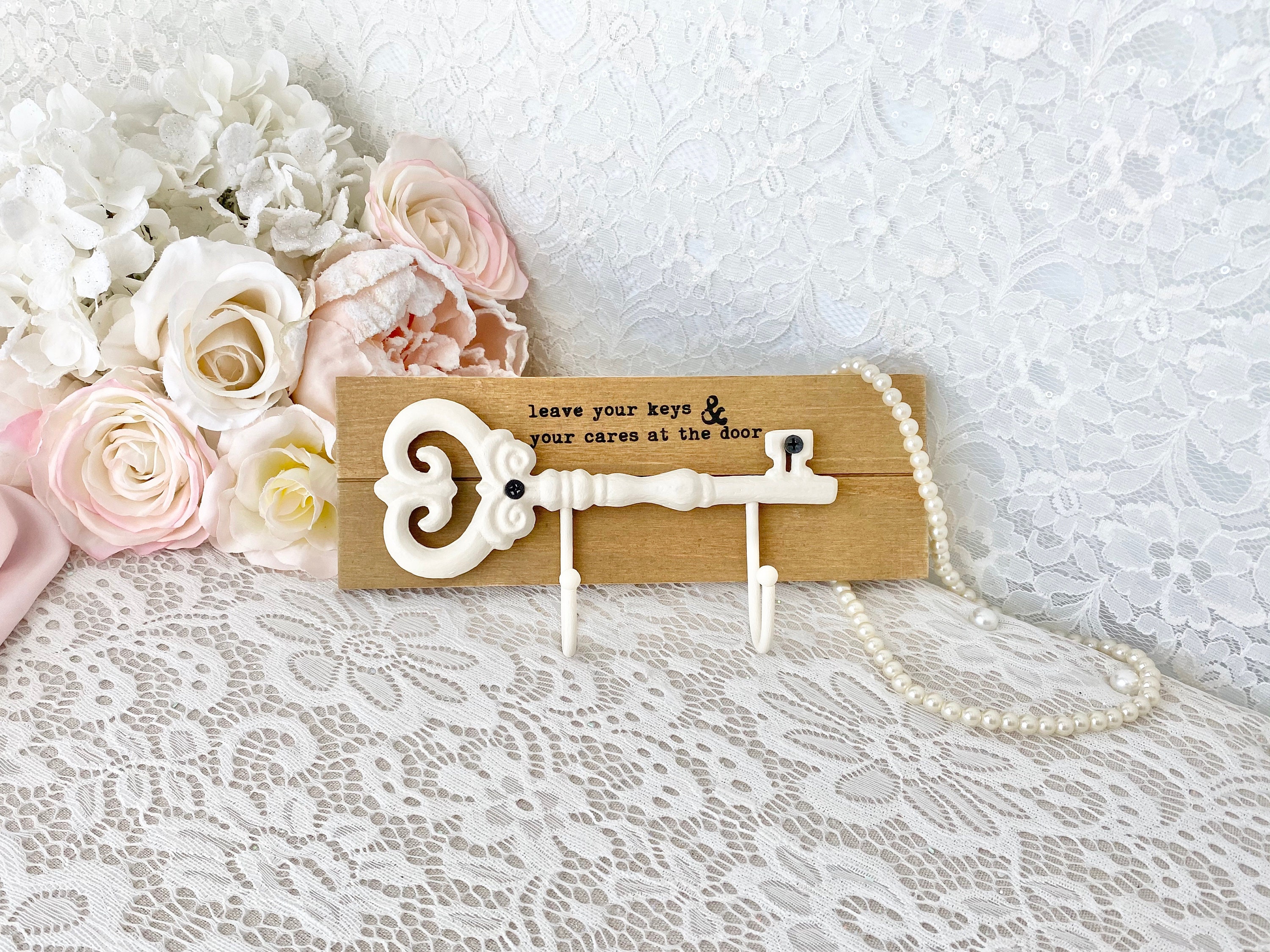 Farmhouse Key Holder Wall Key Holder Shabby Chic Wall Key | Etsy