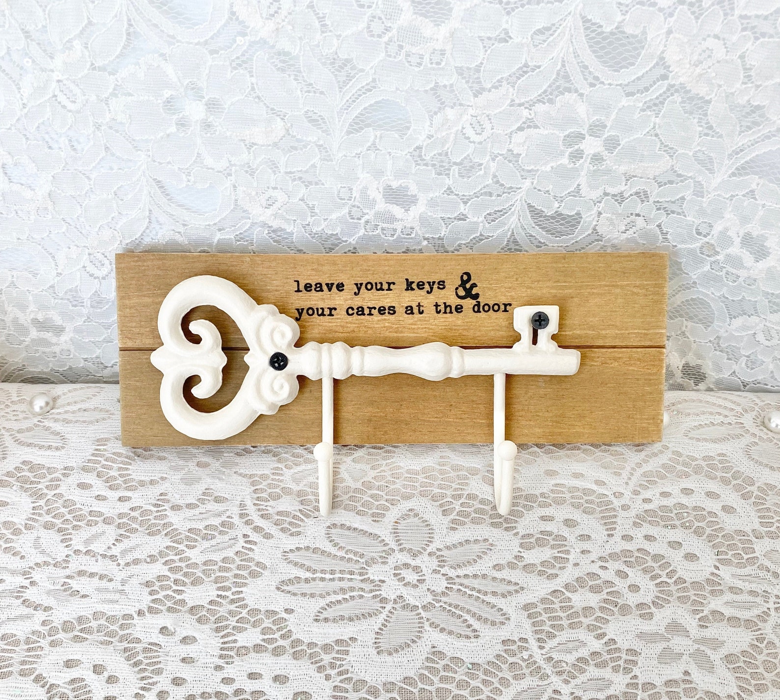 Farmhouse Key Holder Wall Key Holder Shabby Chic Wall Key - Etsy