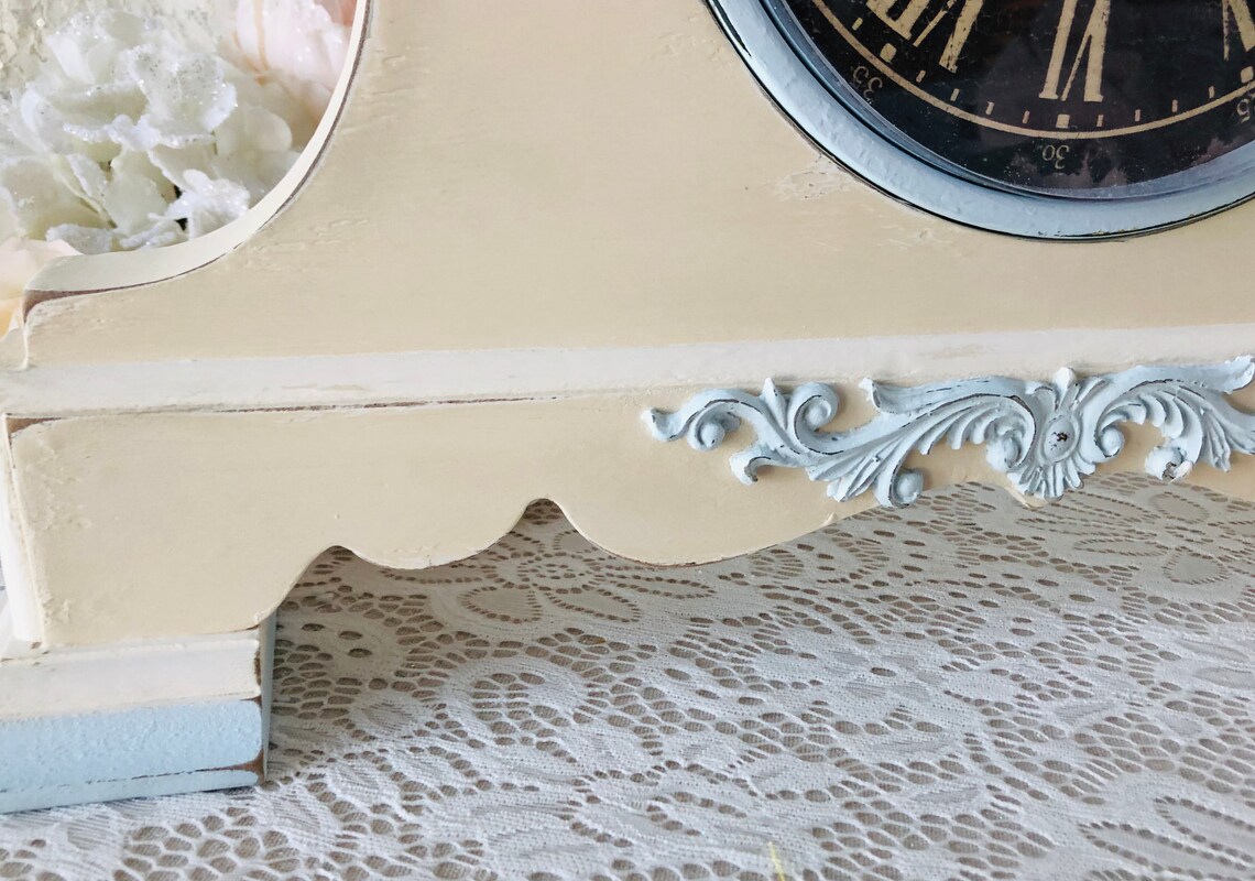 Shabby Chic Clocks Shabby Chic Mantel Clocks Vintage Mantel | Etsy