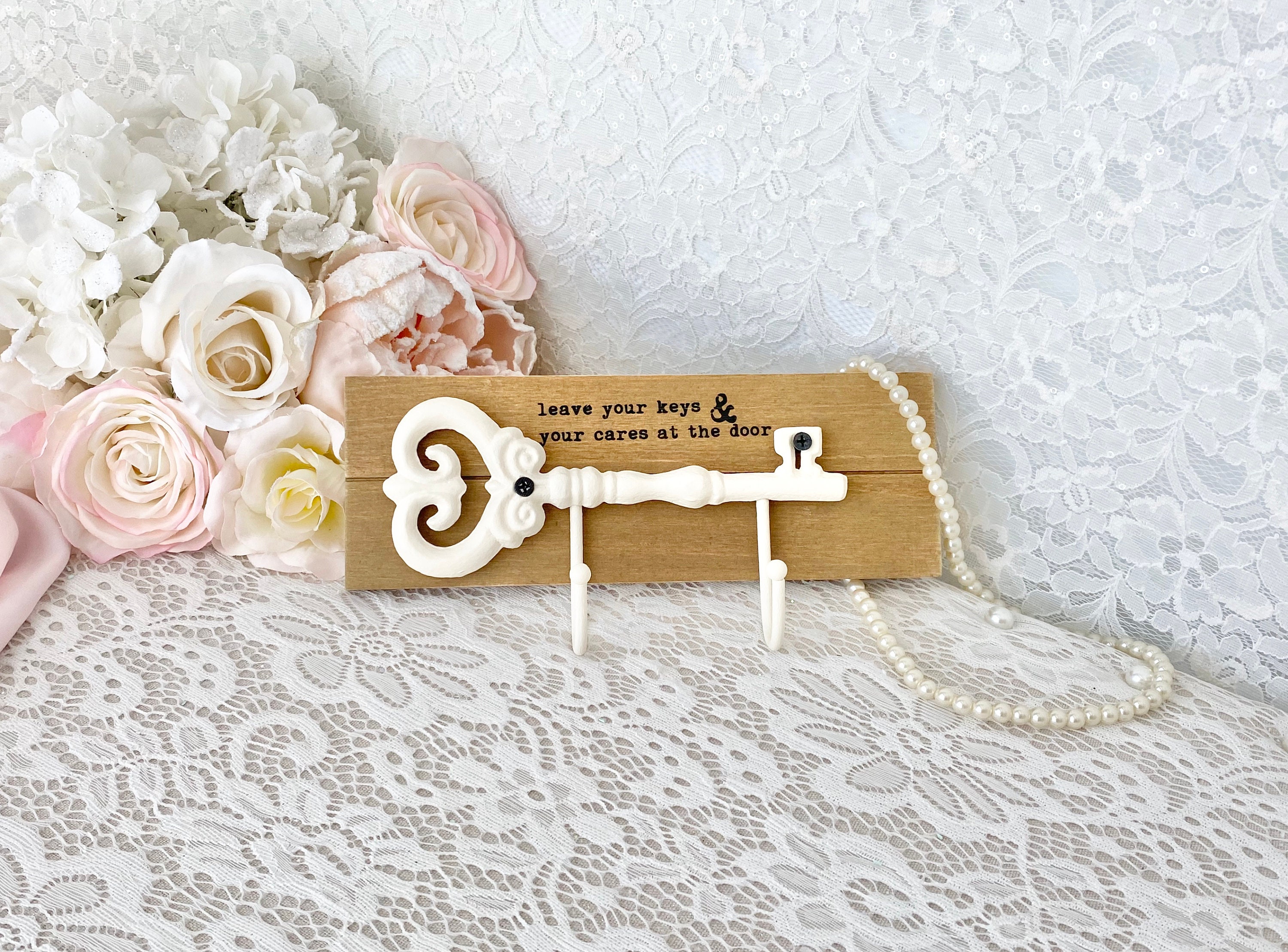 Farmhouse Key Holder Wall Key Holder Shabby Chic Wall Key | Etsy