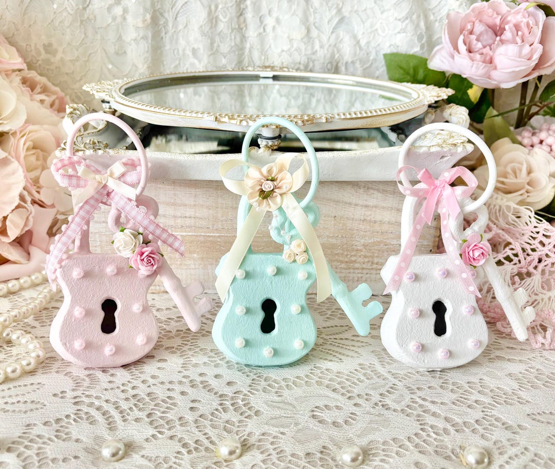 Shabby Chic Cast Iron Lock and Key Set, Cast Iron Lock and Key, Cast ...