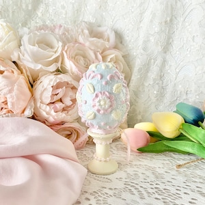 Easter Egg, Glittered Easter Egg, Easter Decor, Easter Table Decor, Shabby Chic Easter Eggs ...