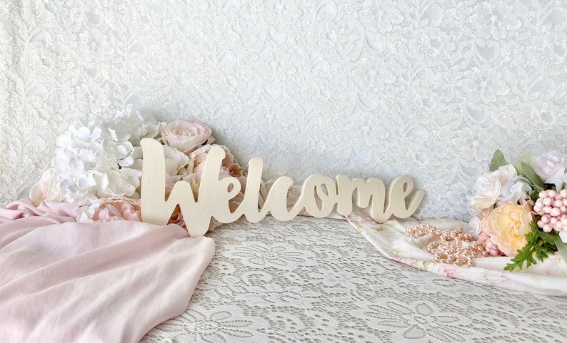 Shabby Chic Welcome Sign Welcome Signs Farmhouse Welcome | Etsy