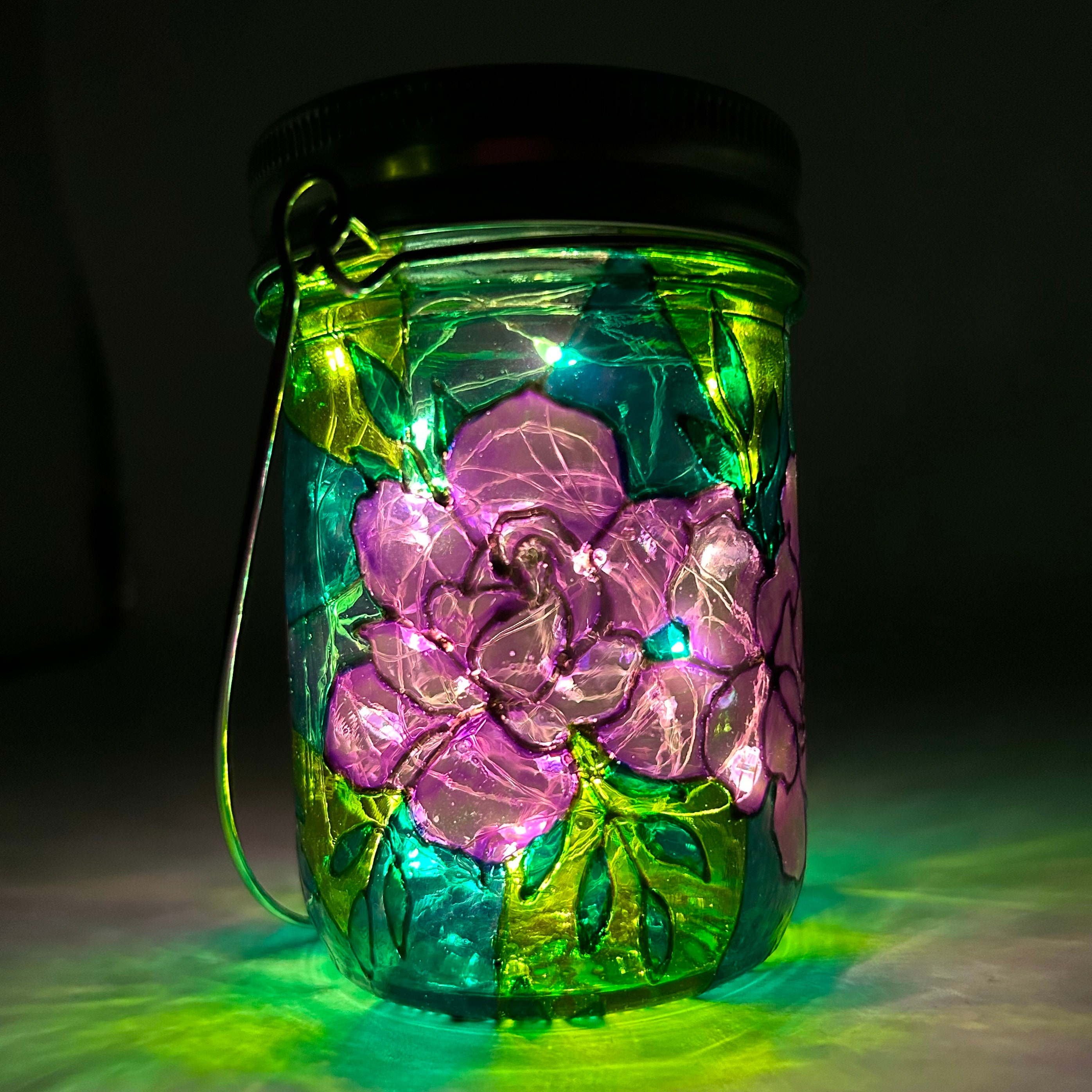 Purple Rose Light / Purple Solar Light / Coneflower Garden Light ...