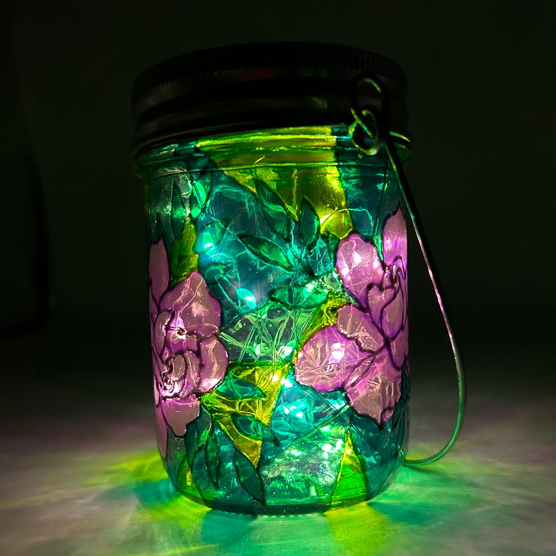 Purple Rose Light / Purple Solar Light / Coneflower Garden Light ...