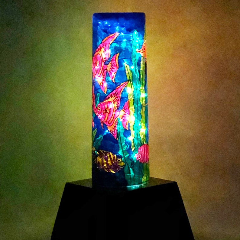 Ocean Night Light / Tropical Fish Mood Light / Hand Painted - Etsy