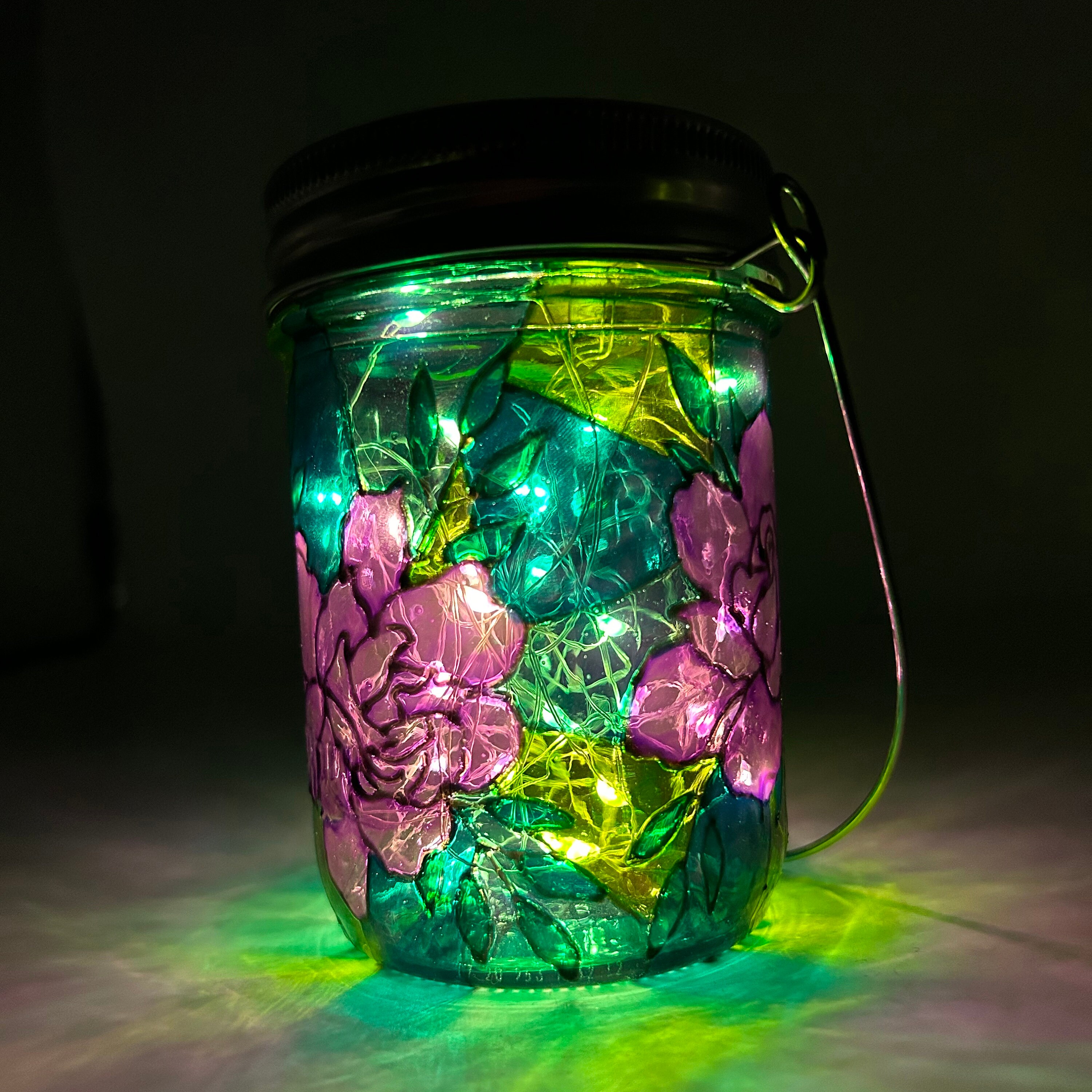 Purple Rose Light / Purple Solar Light / Coneflower Garden Light ...