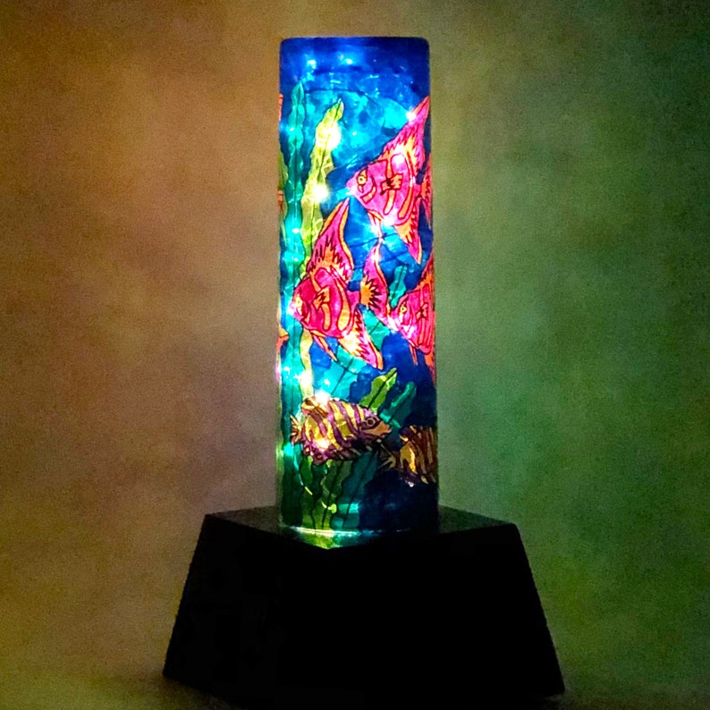 Ocean Night Light / Tropical Fish Mood Light / Hand Painted - Etsy