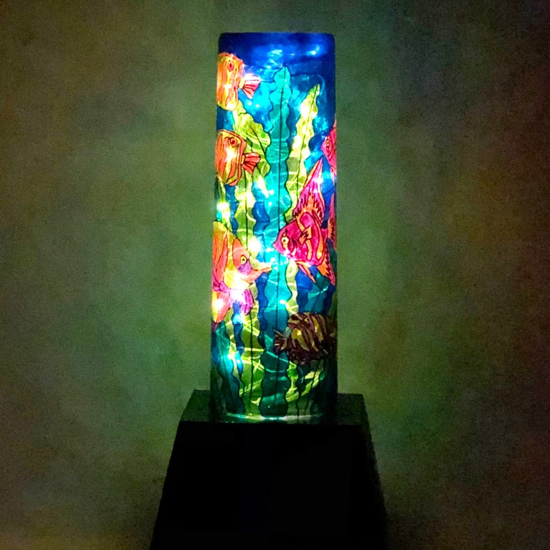 Ocean Night Light / Tropical Fish Mood Light / Hand Painted - Etsy