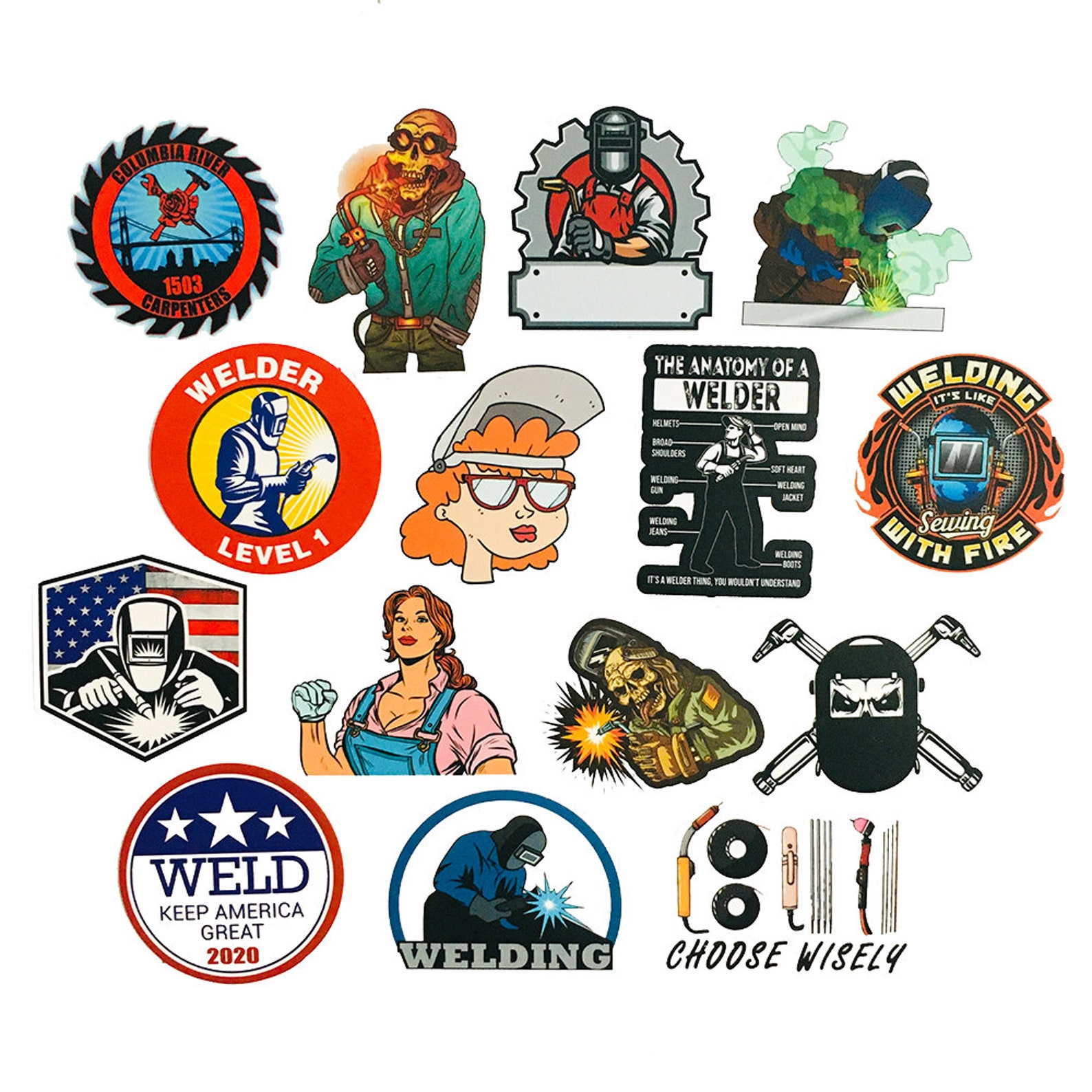 50 pc Welding Sticker Pack Perfect Welder Gift | Etsy