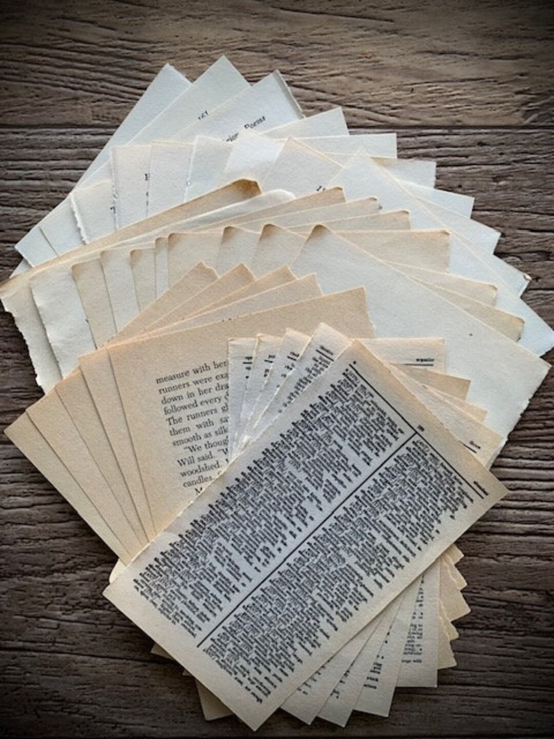 50 Naturally Aged Vintage Variety Pack Book Pages for Crafts and Art - Etsy