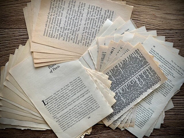 50 Naturally Aged Vintage Variety Pack Book Pages for Crafts and Art - Etsy